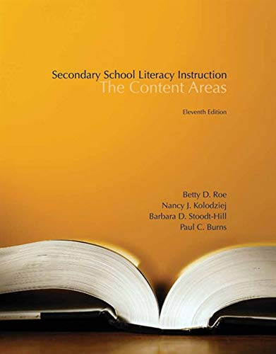 Secondary School Literacy Instruction: Content Areas - STANZATEXTBOOKS