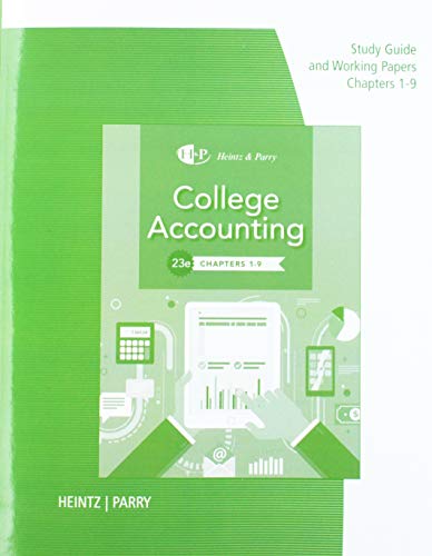 College Accounting -Study Guide/Working Papers, 1-9 - STANZATEXTBOOKS