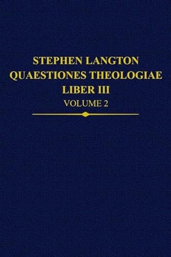 Stephen Langton, Quaestiones Theologiae - STANZATEXTBOOKS